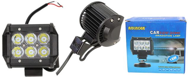 LED přídavný reflektor do auta hranatý 12V F68 se slevou za 499 Kč Skladem